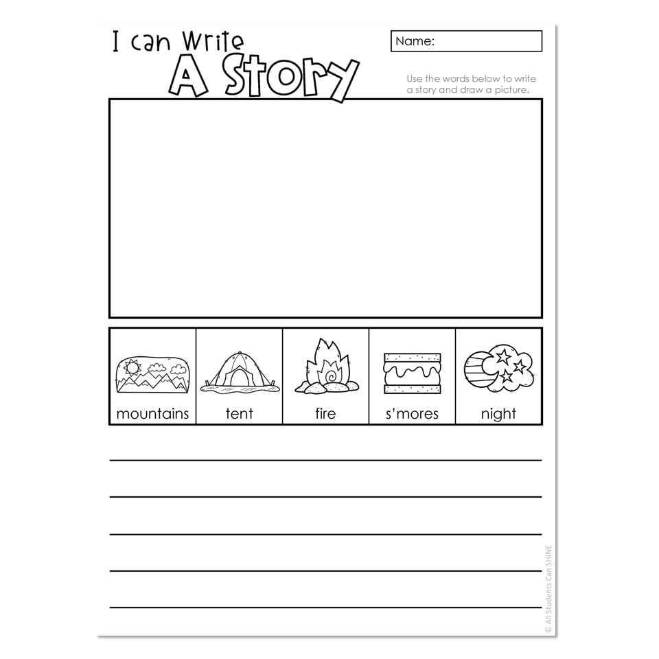 Monthly Themed Writing - June and July - Draw and Write - Camping ...