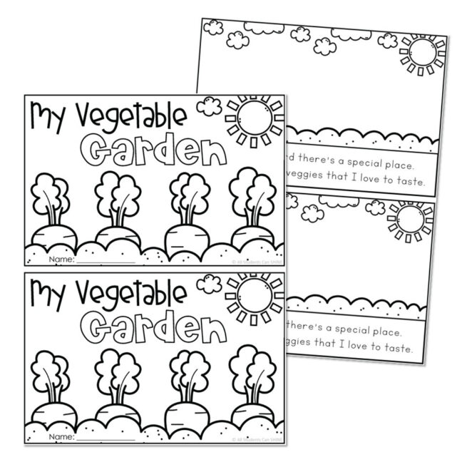 Monthly Themed Writing - May - Vegetable Garden Mini Reader - Lucky ...