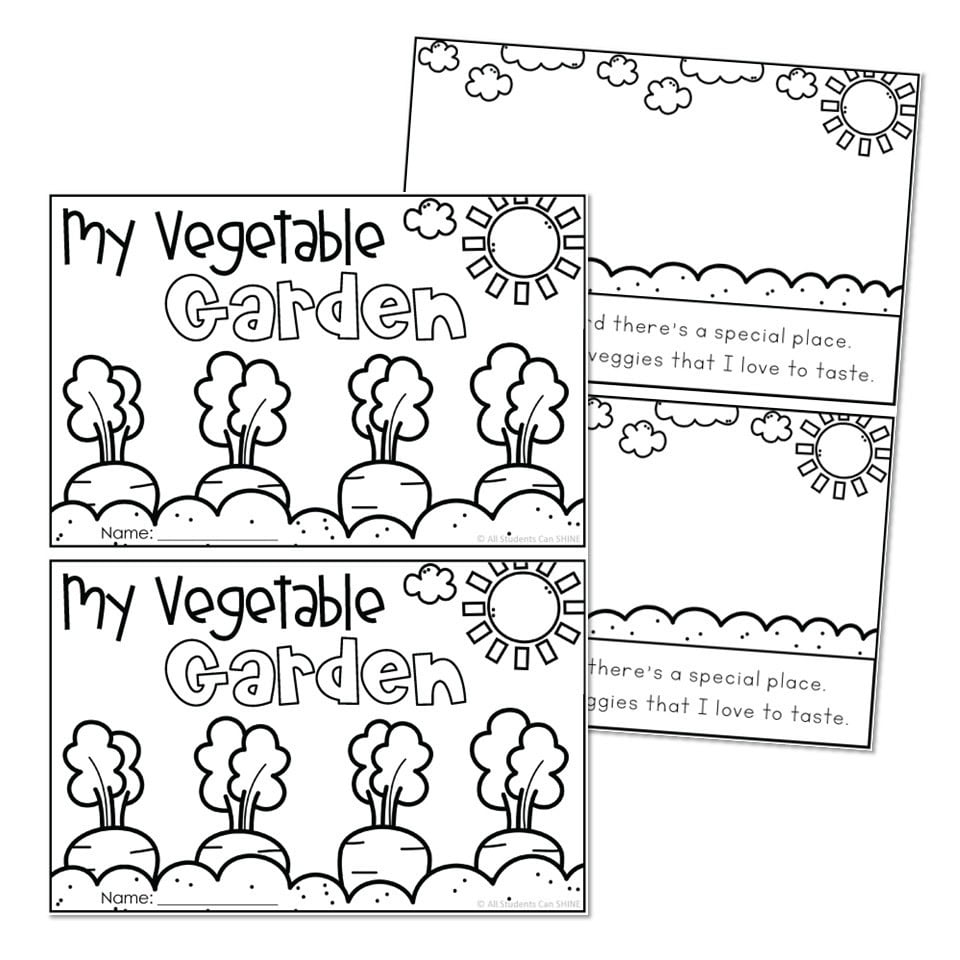Monthly Themed Writing - May - Vegetable Garden Mini Reader - Lucky ...