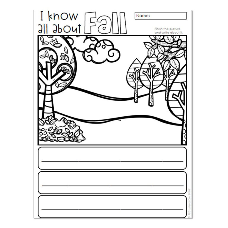 Monthly Themed Writing - November - Draw and Write - All About Fall ...