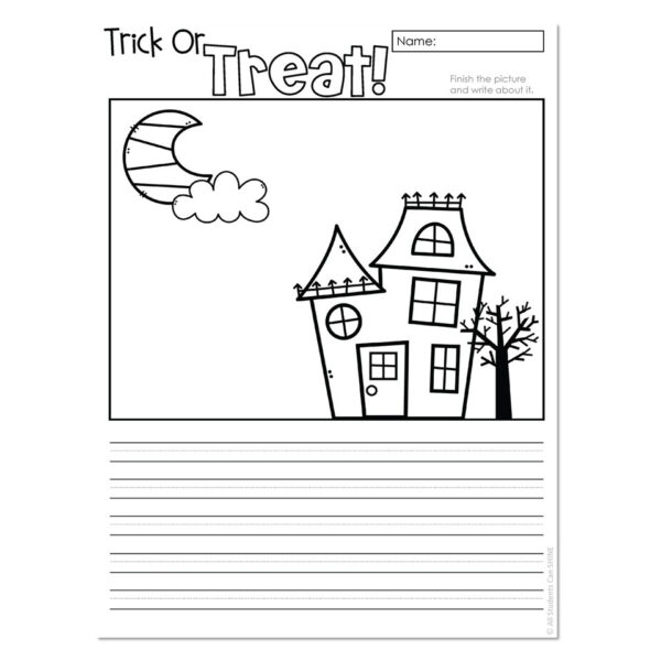 Monthly Themed Writing - October - Draw and Write - Trick or Treat ...