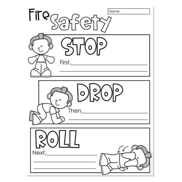 Monthly Themed Writing - October - Fire Safety Sequencing - Lucky ...