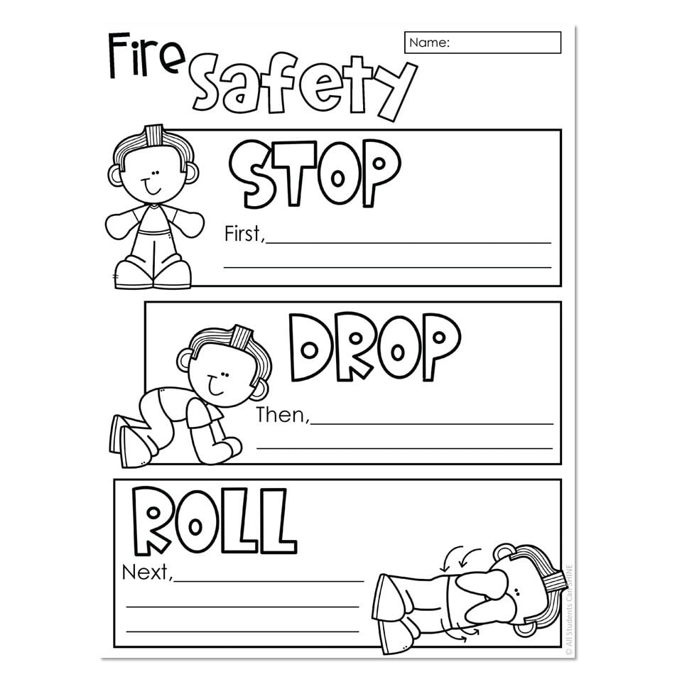 Monthly Themed Writing - October - Fire Safety Sequencing - Lucky ...