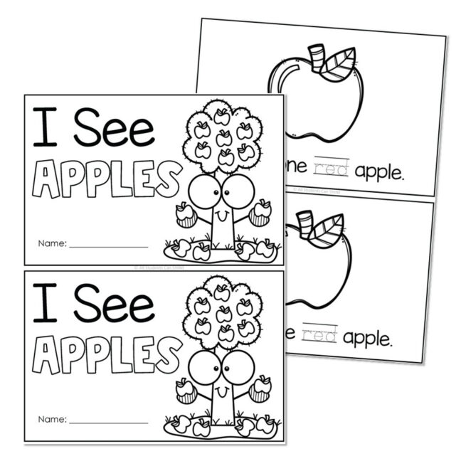 Monthly Themed Writing - September - Apples Mini Reader - Lucky Little ...