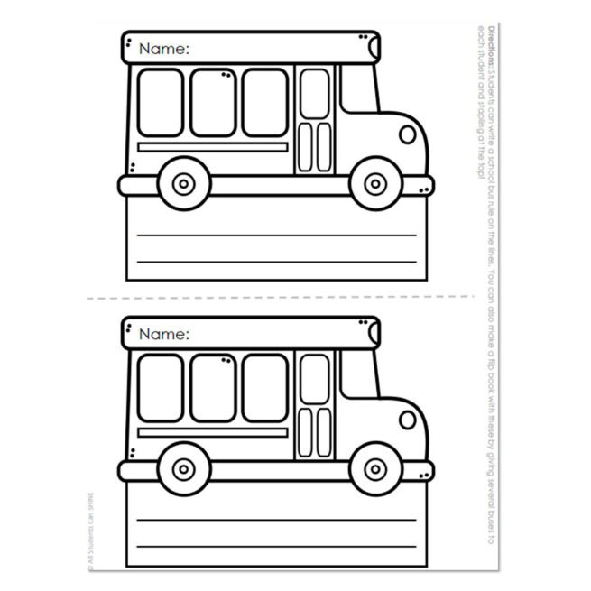 Monthly Themed Writing - September - Class Promise Bus - Lucky Little ...