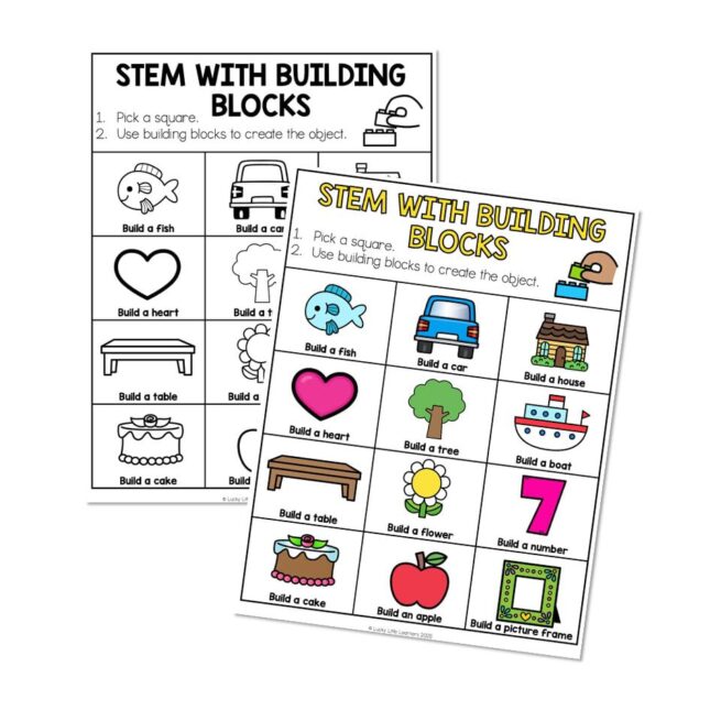 Morning Bins - Back to School - Activity 11 - STEM with Building Blocks ...