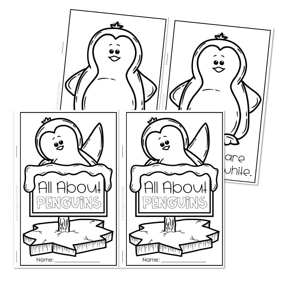 Penguins Unit - All About Penguins - Mini Book - Lucky Little Learners