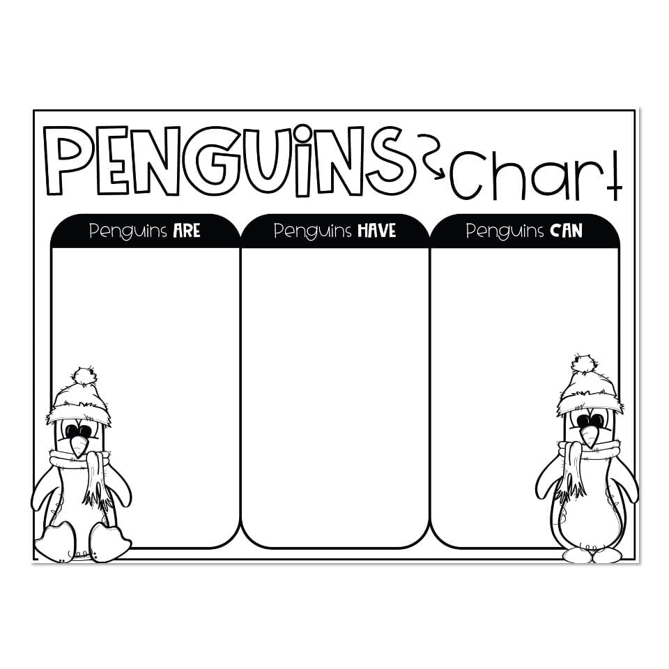 Penguins Unit - Can Have Are Penguins Chart - Lucky Little Learners