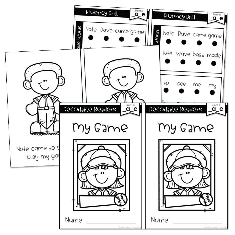 Phonics Decodable Mini Readers - CVCe A - Lucky Little Learners