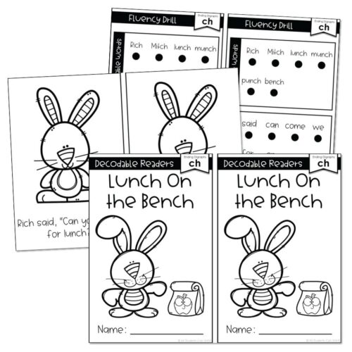 Phonics Decodable Mini Readers - Ending Digraphs CH - Lucky Little Learners