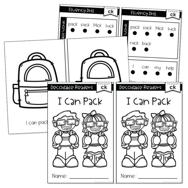 Phonics Decodable Mini Readers - Ending Digraphs CK - Lucky Little Learners