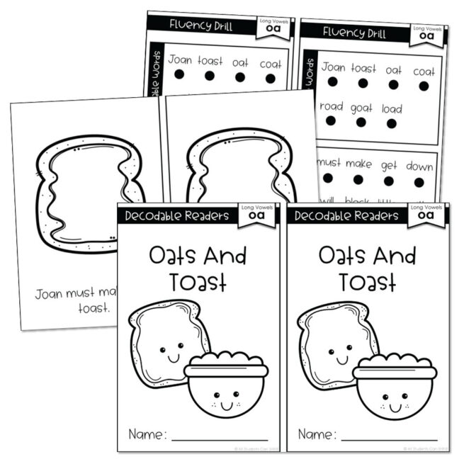 Phonics Decodable Mini Readers - Long Vowel O - Lucky Little Learners