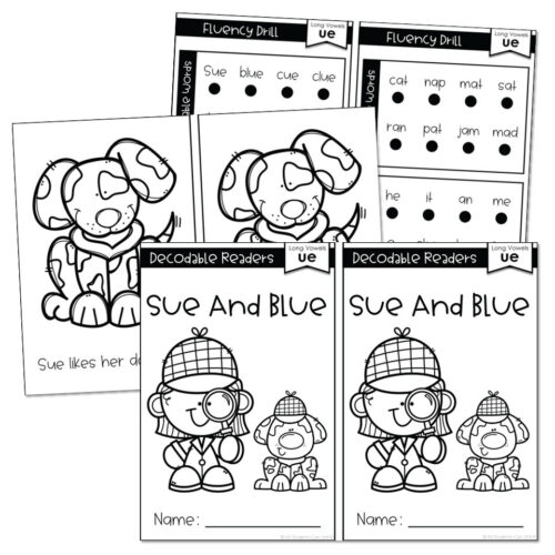 Phonics Decodable Mini Readers - Long Vowel U - Lucky Little Learners