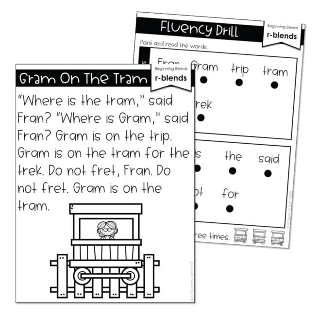 Phonics Decodable One Page Readers - Beginning Blends R - Lucky Little ...