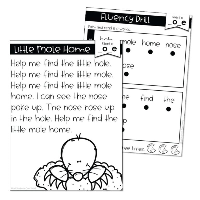 Phonics Decodable One Page Readers - CVCe O - Lucky Little Learners