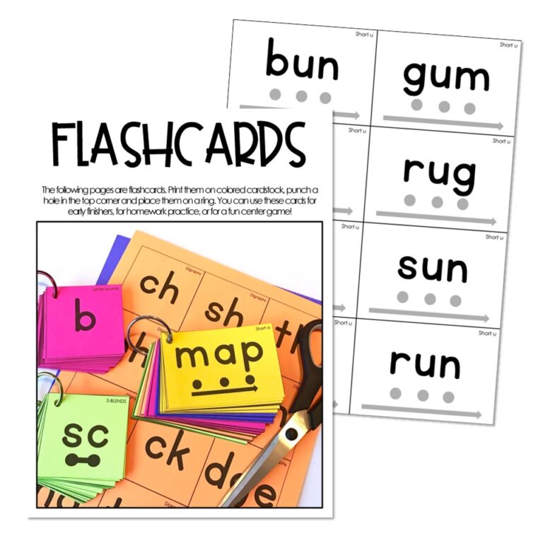 Reading Intervention - Flashcards - Sound Recognition - CVC Short U ...