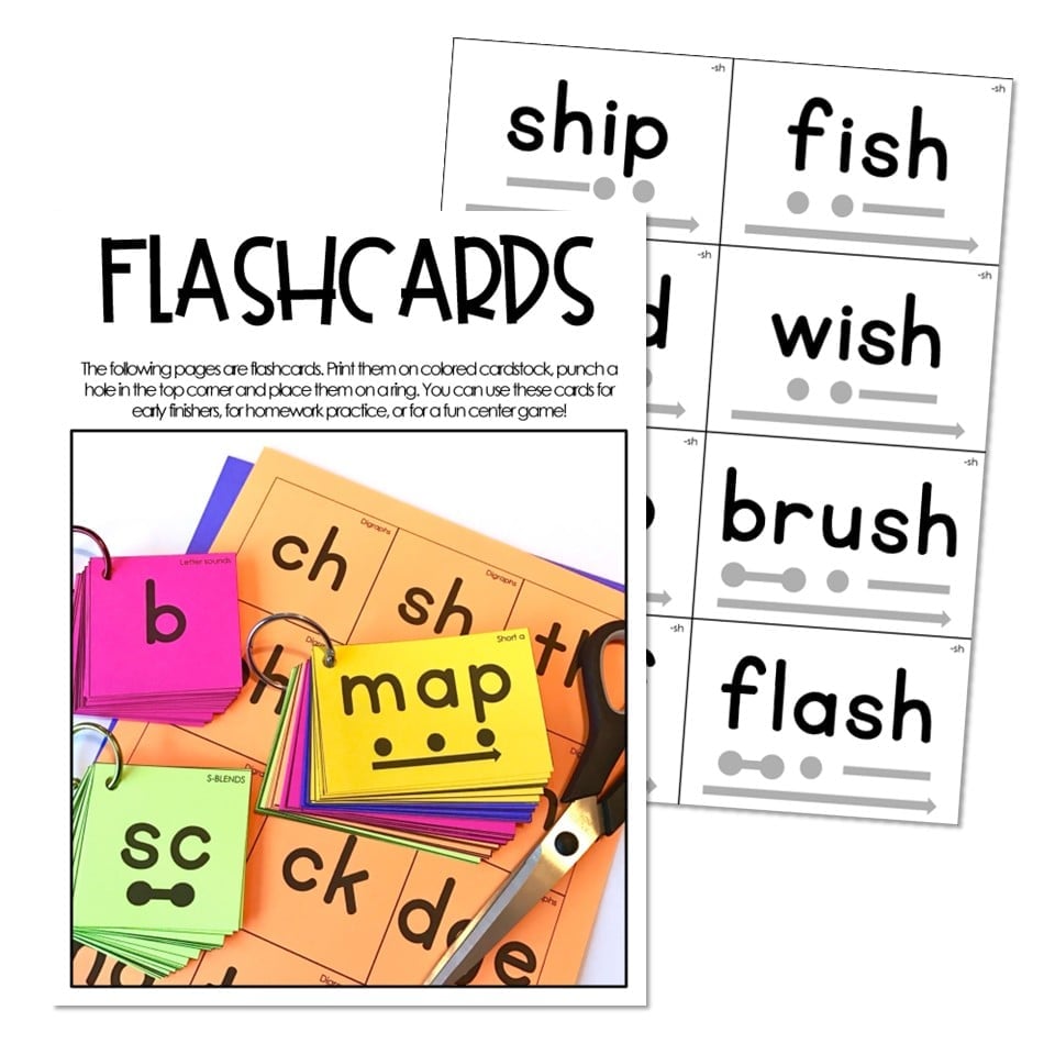 Reading Intervention - Flashcards - Sound Recognition - Digraphs - SH ...