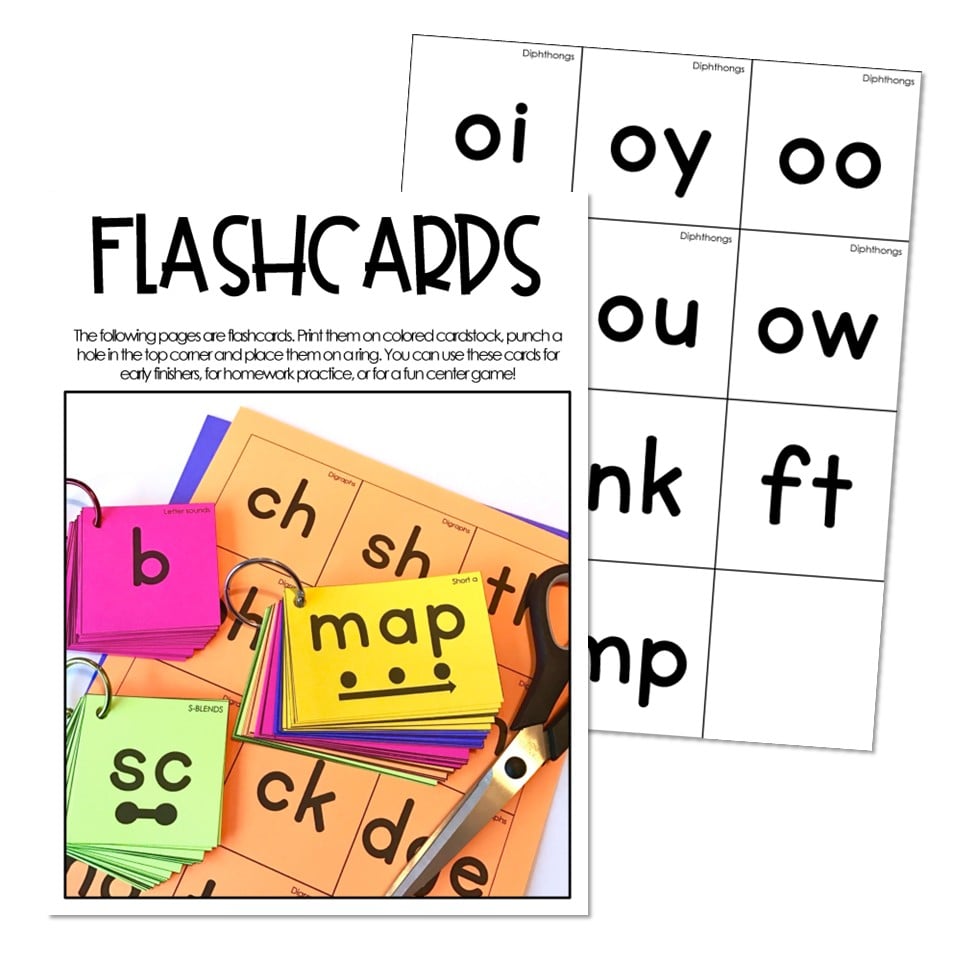 Reading Intervention - Flashcards - Sound Recognition - Diphthongs ...