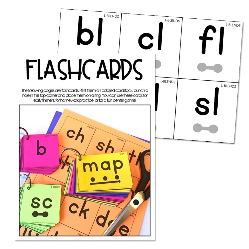 Reading Intervention - Flashcards - Sound Recognition - L Blends ...