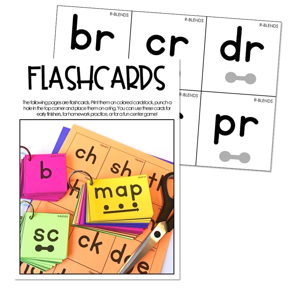 Reading Intervention - Flashcards - Sound Recognition - R Blends ...