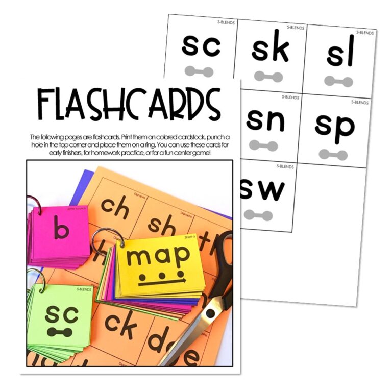 Reading Intervention - Flashcards - Sound Recognition - S Blends ...