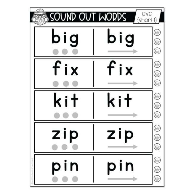 Reading Intervention - Sound Recognition - CVC Short I - Lucky Little ...