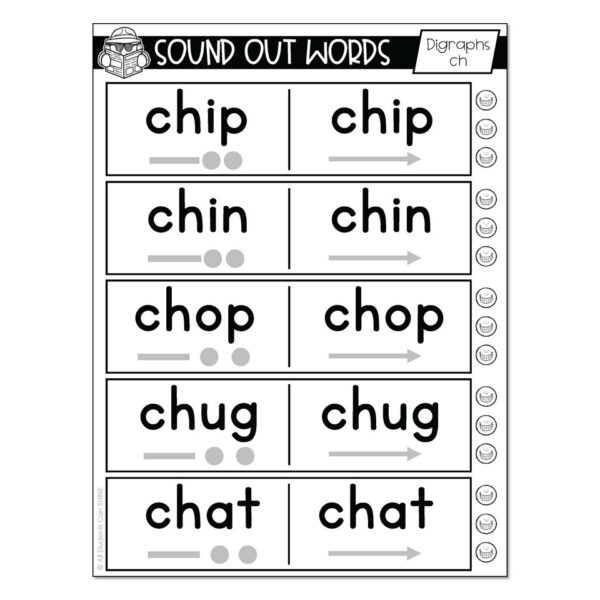 Reading Intervention - Sound Recognition - Digraphs - CH - Lucky Little ...