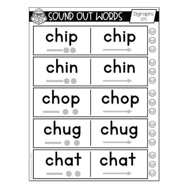 Reading Intervention - Sound Recognition - Digraphs - CH - Lucky Little ...