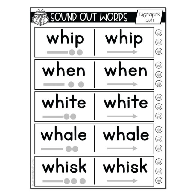 Reading Intervention - Sound Recognition - Digraphs - WH - Lucky Little ...
