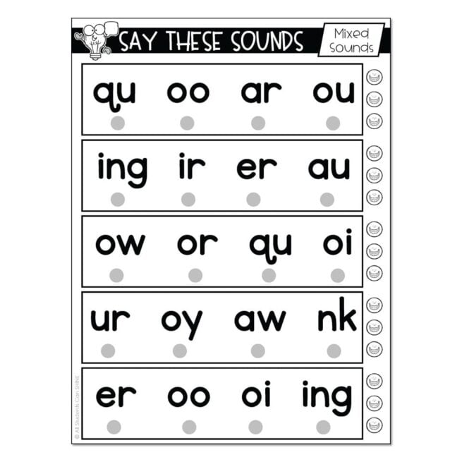 Reading Intervention - Sound Recognition - Mixed Sounds - Lucky Little ...