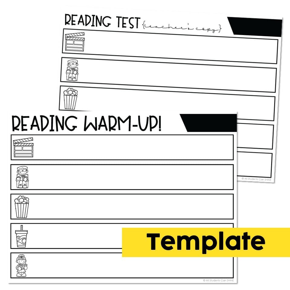 Reading Warm-Ups - Long and R-Controlled Vowels - Template - Lucky ...