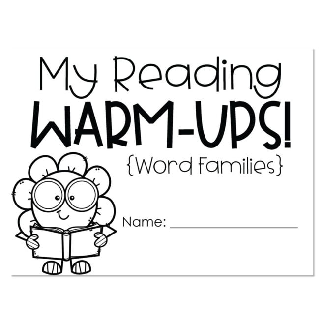 Reading Warm-Ups - Short Vowel Word Families - Cover Page - Lucky ...