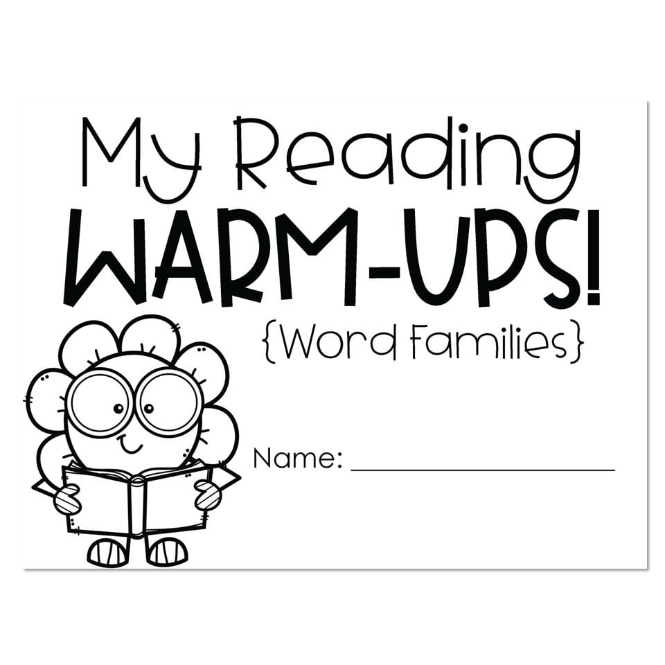 Reading Warm-Ups - Short Vowel Word Families - Cover Page - Lucky ...
