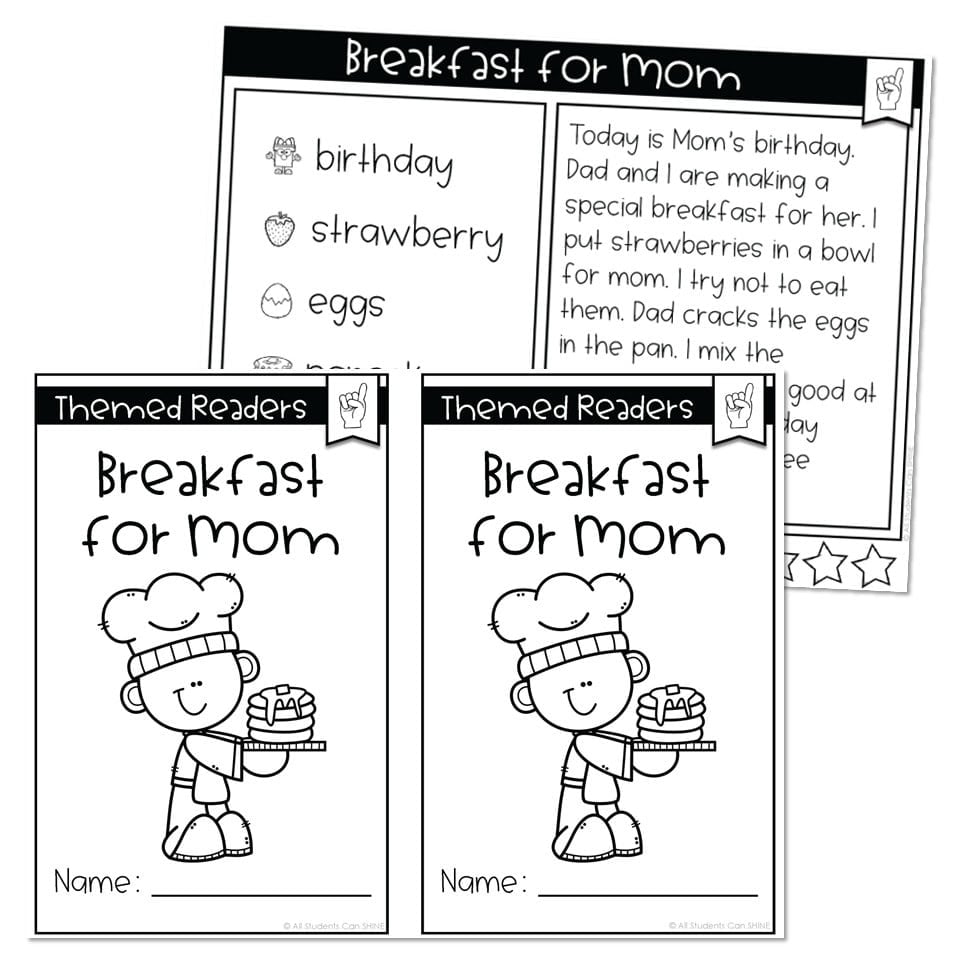 Themed Readers - Breakfast for Mom - Lucky Little Learners