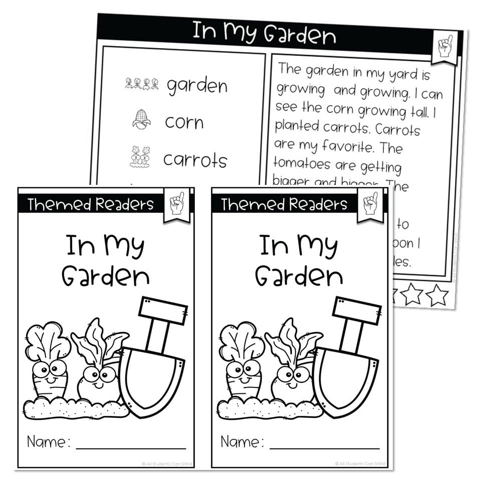 Themed Readers - In My Garden - Lucky Little Learners