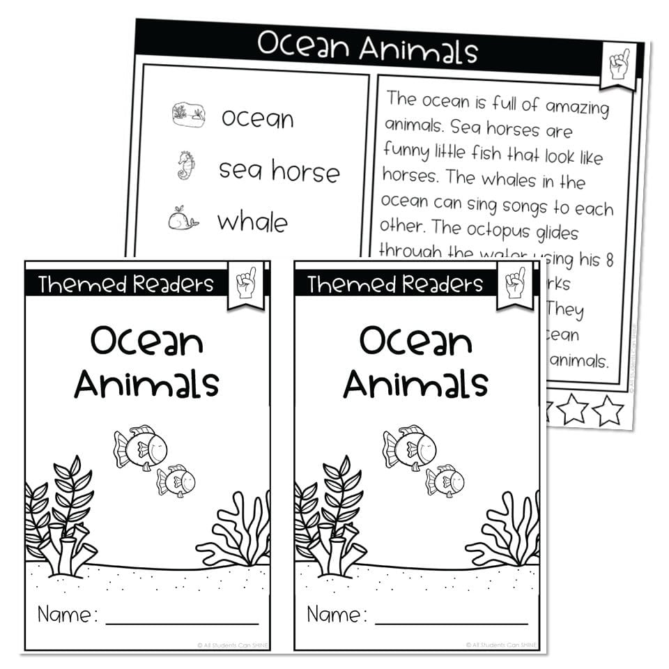 Themed Readers - Ocean Animals - Lucky Little Learners