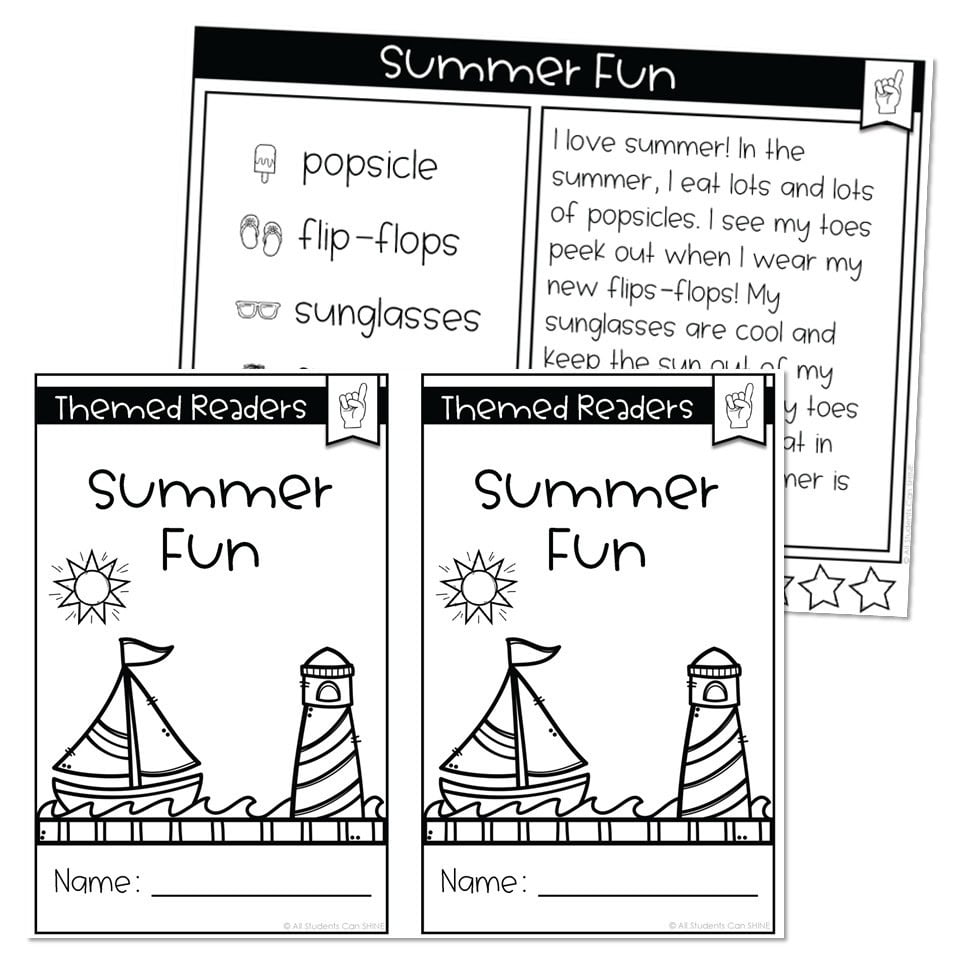 Themed Readers - Summer Fun - Lucky Little Learners
