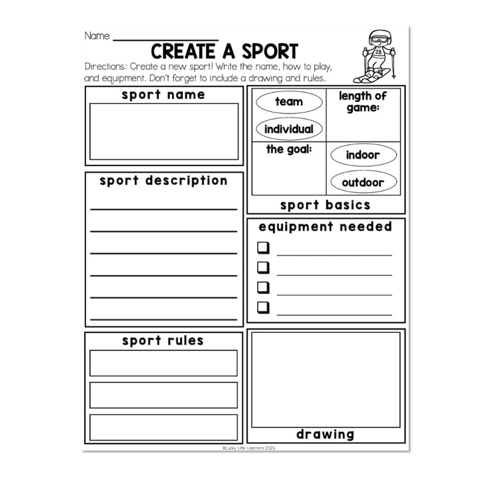 Winter Games - Create a Sport - Lucky Little Learners