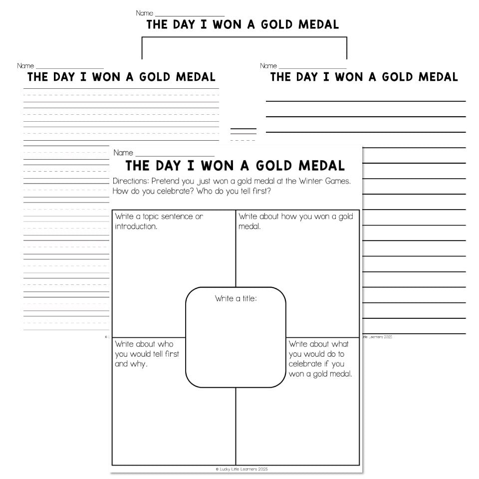 Winter Games - Writing Prompt - The Day I Won a Gold Medal - Lucky ...