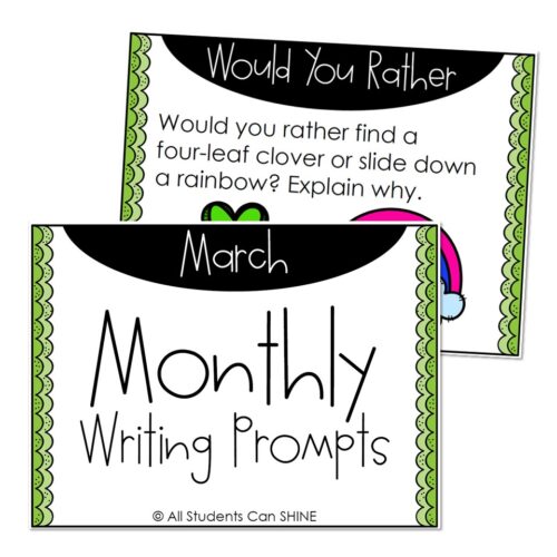 Writing Prompts - March - Lucky Little Learners