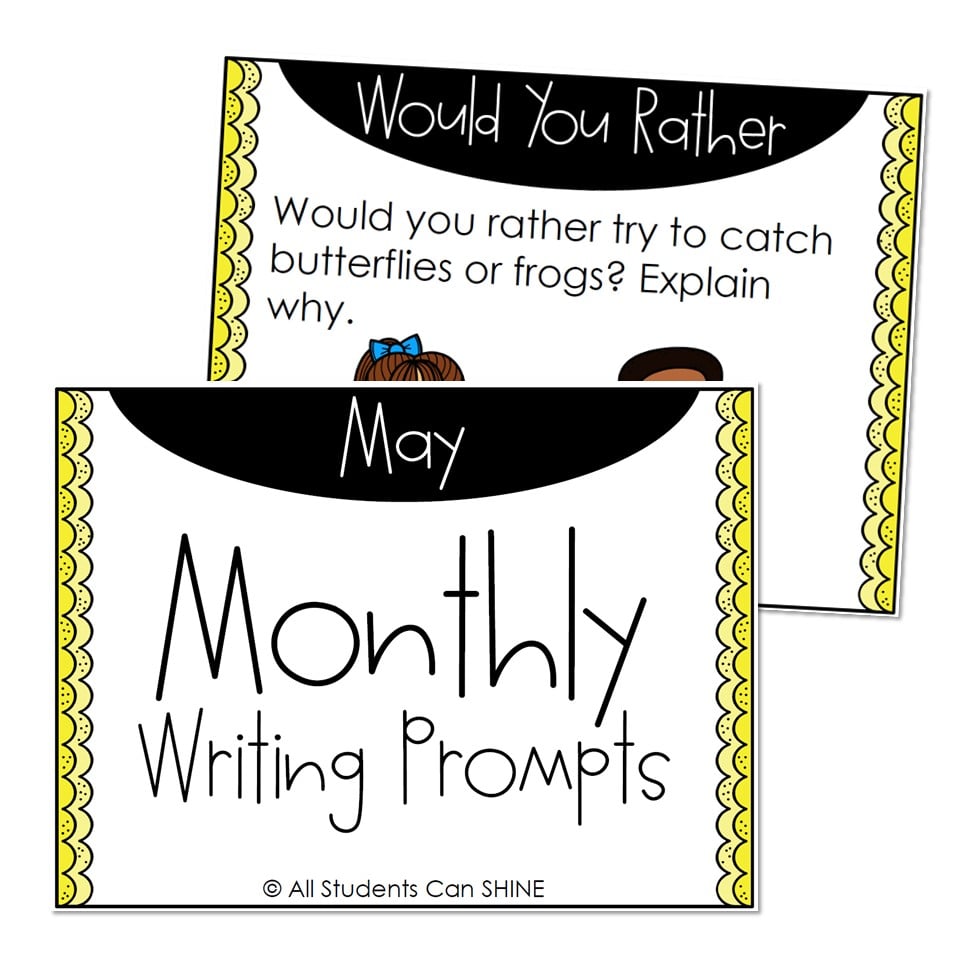 Writing Prompts - May - Lucky Little Learners