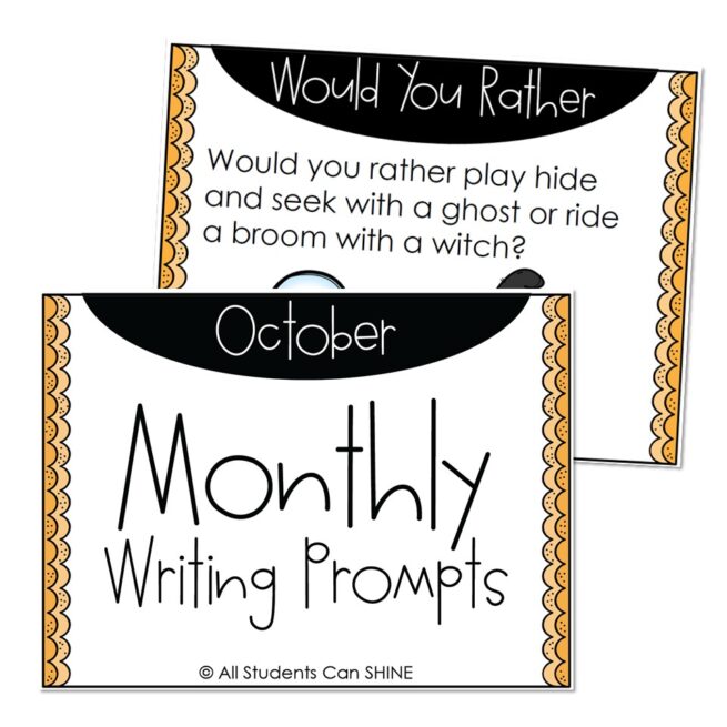 Writing Prompts - October - Lucky Little Learners