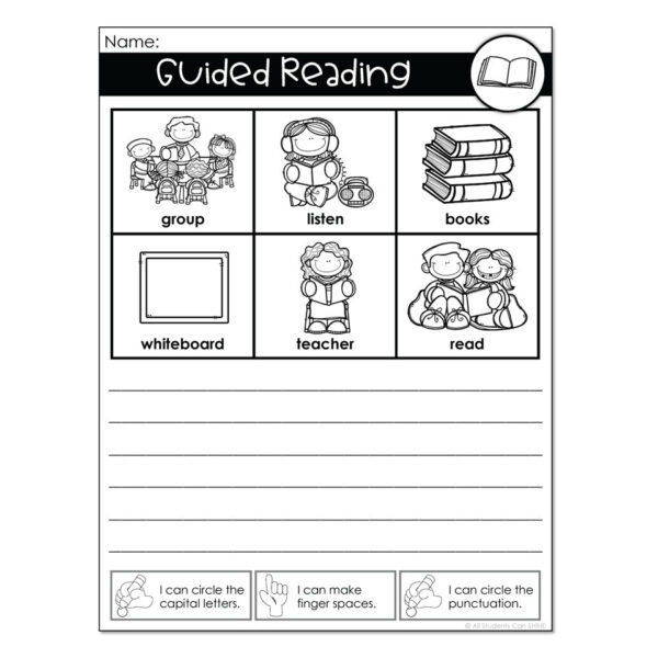 Writing with Word Lists - Guided Reading - Lucky Little Learners