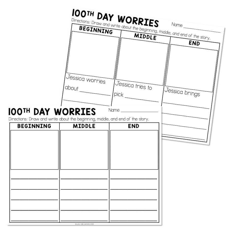100th Day of School Activities - 100th Day of School Worries - Book ...