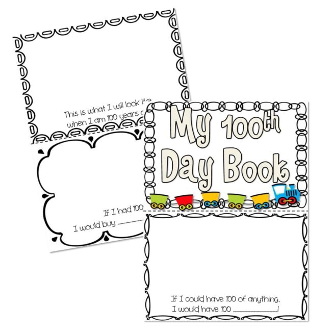 100th Day of School - My 100th Day Book - Lucky Little Learners
