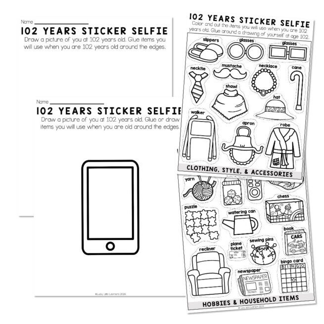 102nd Day of School Activities - Writing and Craft - 102 Years Old ...