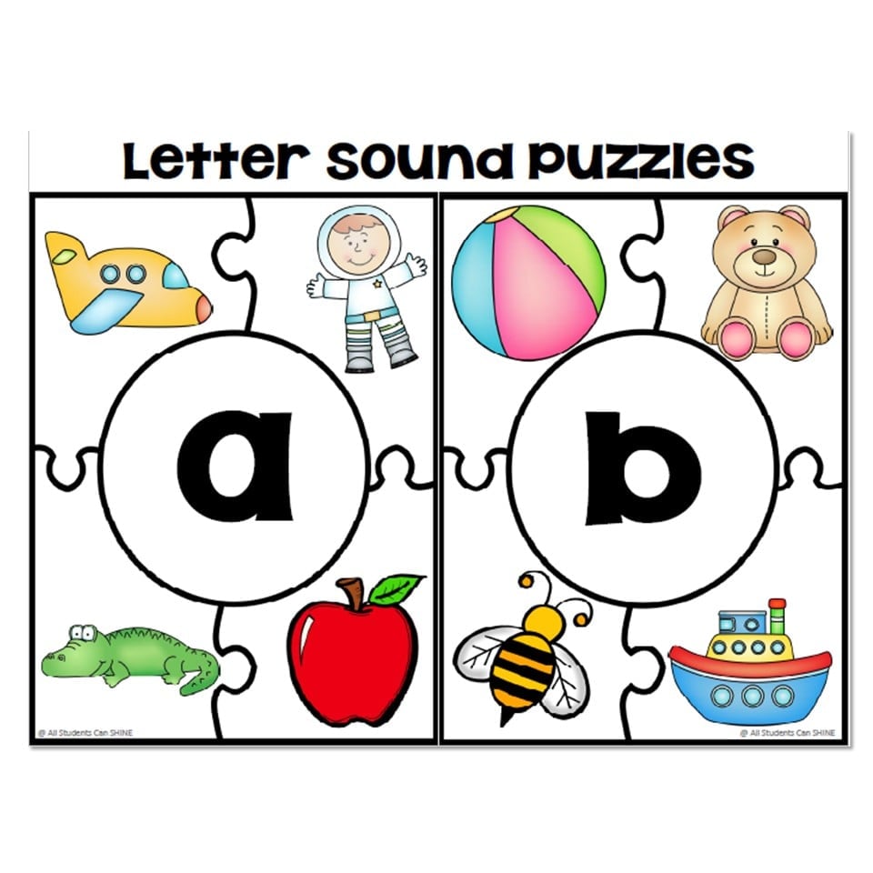 Alphabet Letter Sounds Puzzles - Lucky Little Learners
