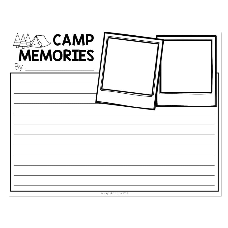 Camp Read a Lot - Camp Memories Writing - 2022 Version - Lucky Little ...