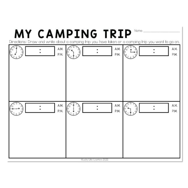 Camp Read a Lot - My Camping Trip - Lucky Little Learners
