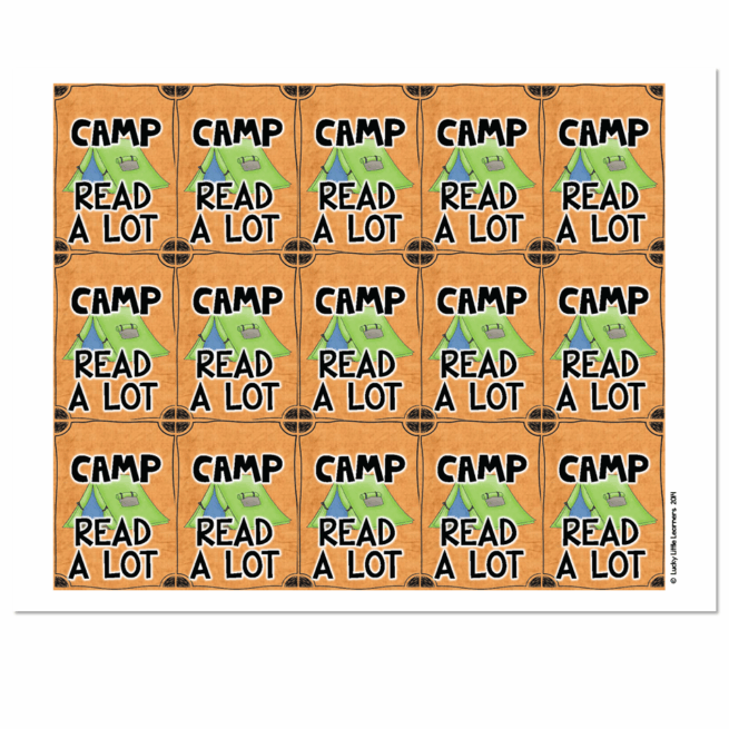 Camp Read a Lot - Brag Tag - Lucky Little Learners